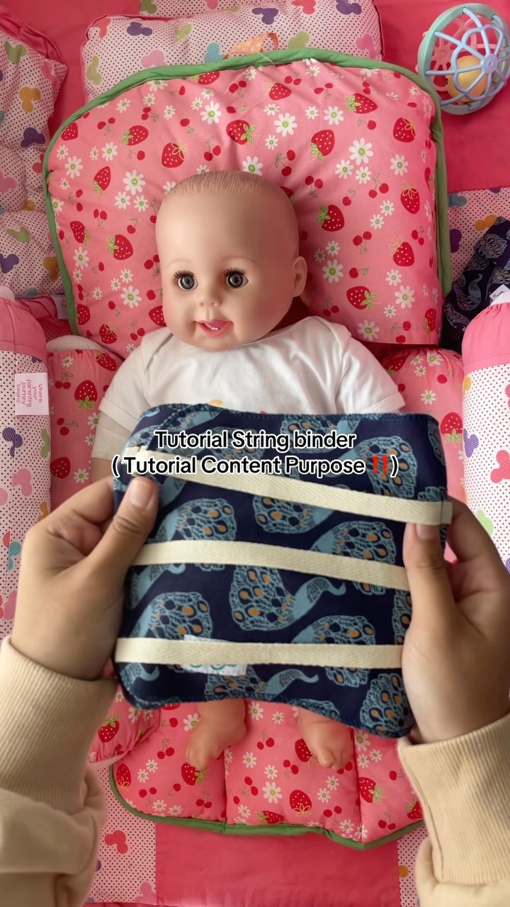 Senang je nak wrap perut baby dengan String Binder ni! Nak ikat senang ...